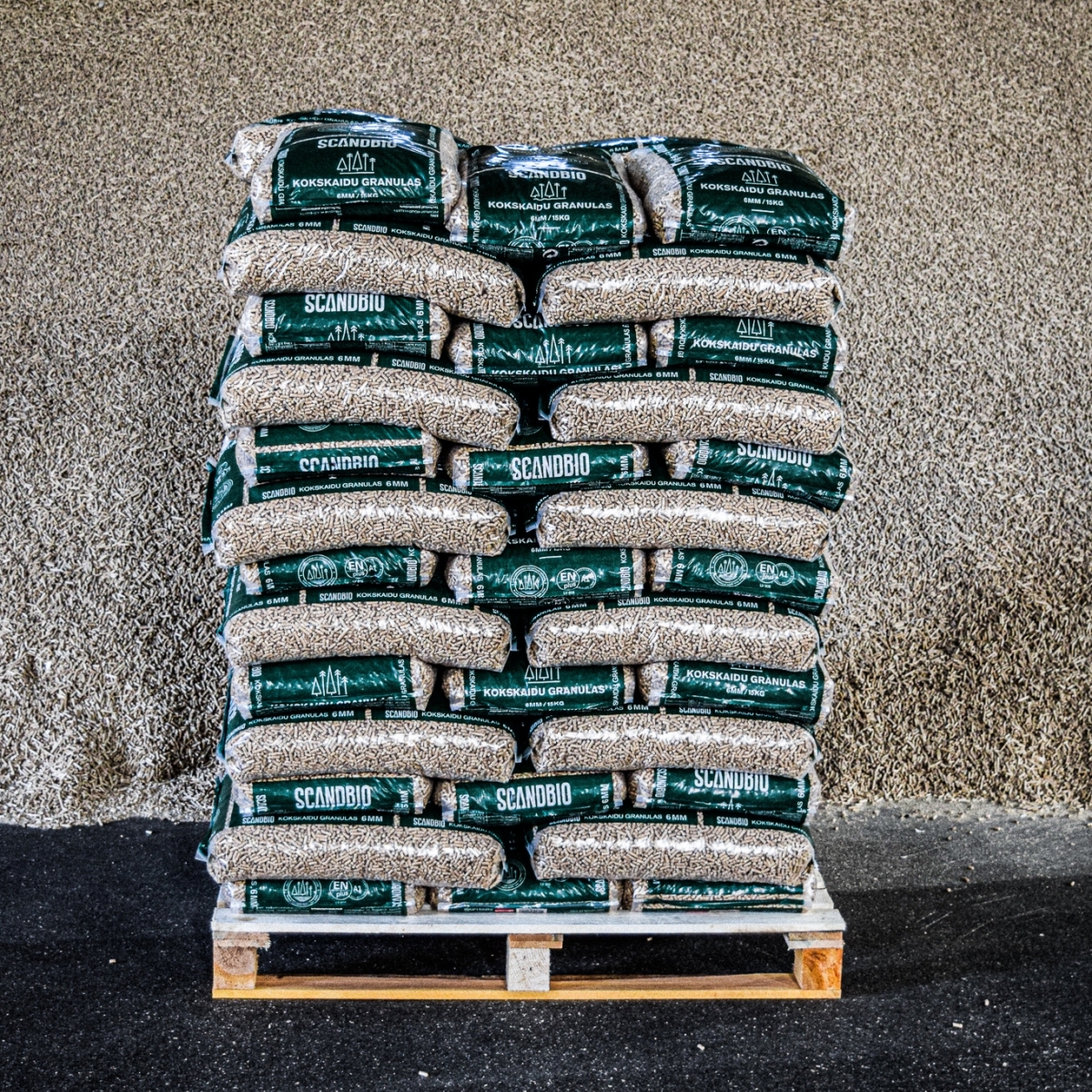 6 mm kokskaidu apkures granulas | interneta veikals | Scandbio Latvia